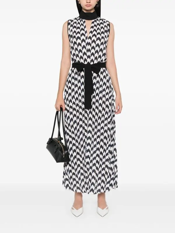 knee length dresses for ladies Plus Chevron Pleated Midi Dress  Masha's Corner Boutique