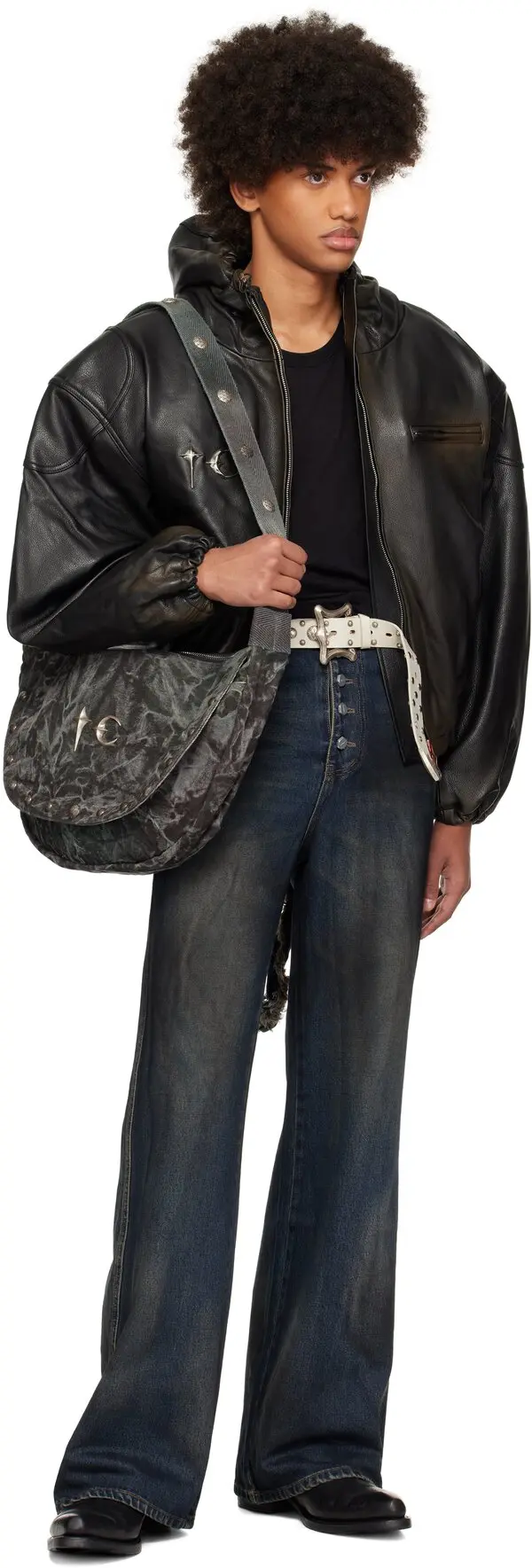 Thug Club Big Rock Leather Jacket In Black - 19% Off | Editorialist