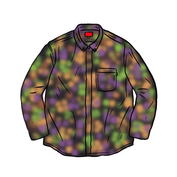 Supreme Digi Floral Corduroy Shirt - Gold