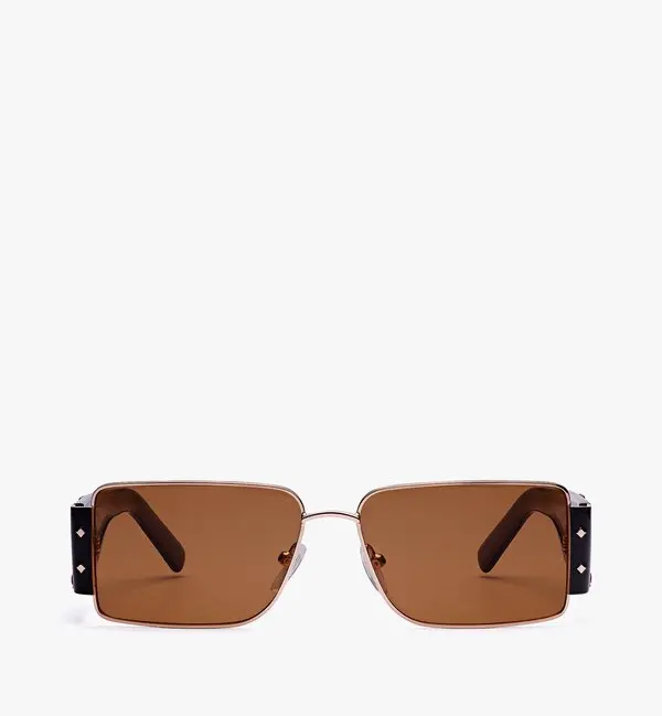 Mcm Laurel Rectangular Sunglasses - Light Gold + Black  display picture 1