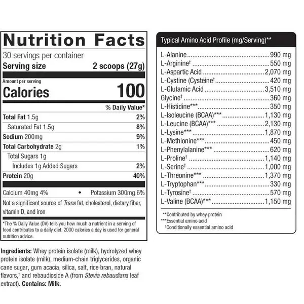 METAGENICS Perfect Protein Whey Vanilla Flavor 810 Grams