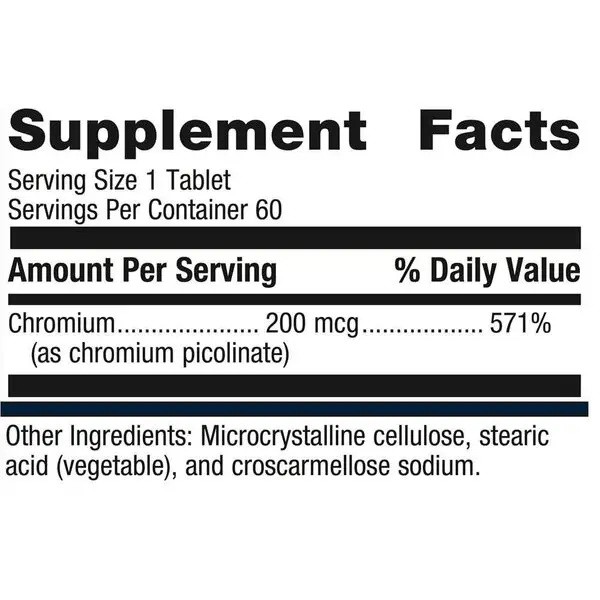 METAGENICS Chromium Picolinate 60 Tablets