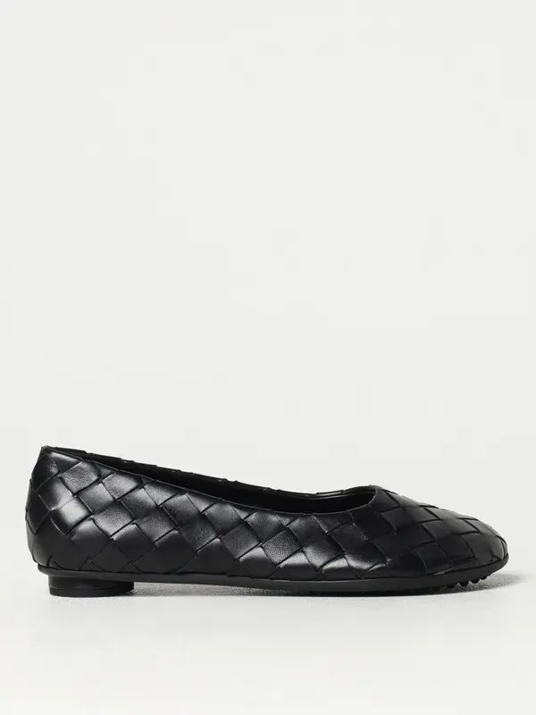 Bottega Veneta Woven Ballet Flats - Black