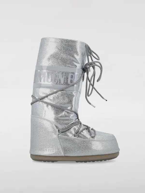 Moon Boot Lace-up Boots - Silver