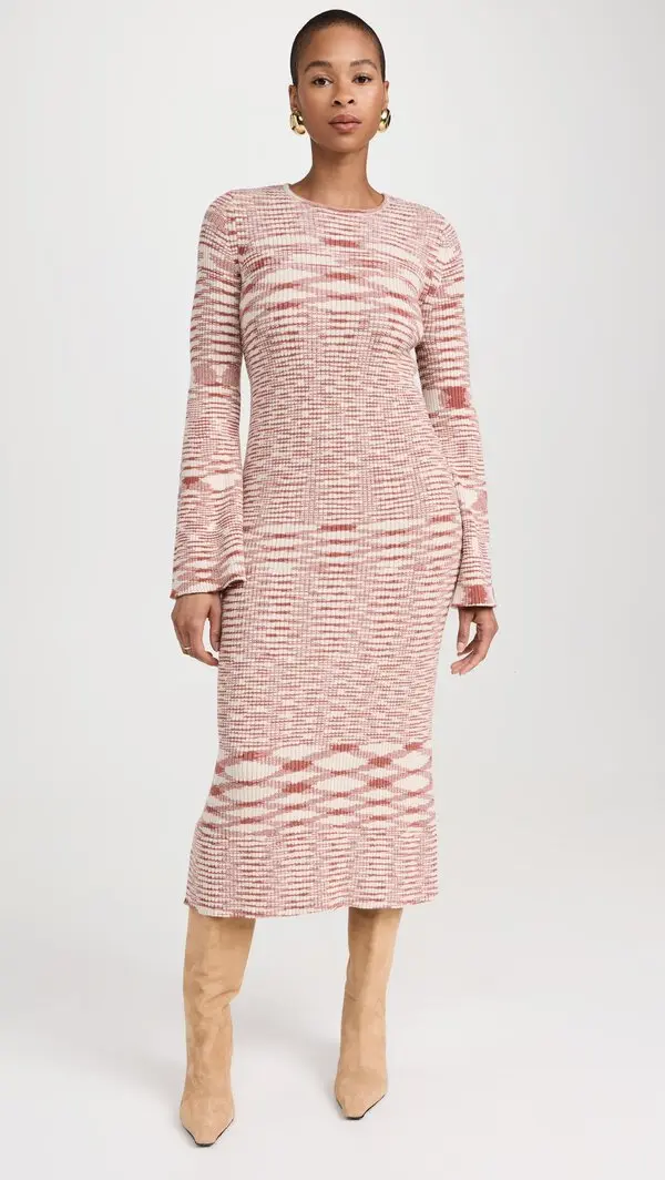 Simonmiller Axon Knit Dress In Rust/Rice Flour Multi - 70% Off |  Editorialist