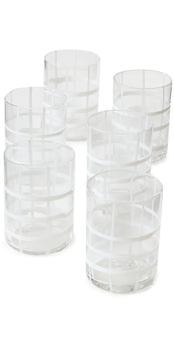 ZAFFERANO Twiddle Tumbler Set Of 6 - Transparent