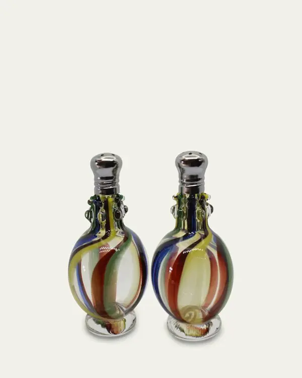 GLASS ACT Festival Beach Ball Salt And Pepper Shakers