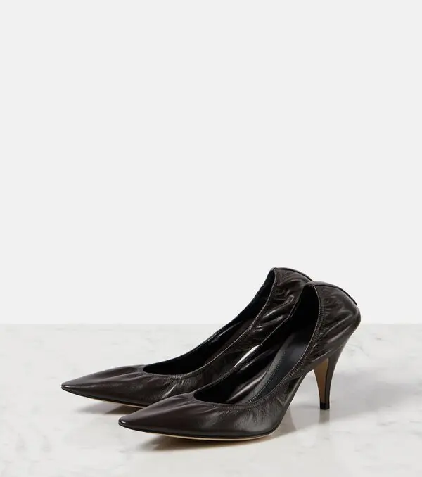 THE ROW Uxor Leather Pumps