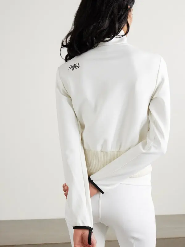 Aztech Mountain Ajax" Jersey Half-zip Sweater With Ribbed Trim And Thumb Loops