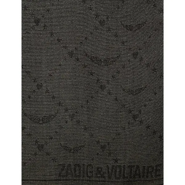 Zadig&Voltaire Glenn Monogram-jacquard Metallic-woven Scarf - Street