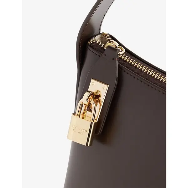 VERAFIED Leather Hobo Shoulder Bag - Dark Brown