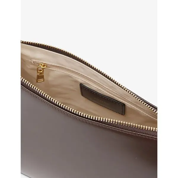 VERAFIED Leather Hobo Shoulder Bag - Dark Brown