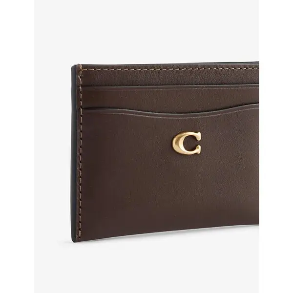 COACH Essentials Leather Card Case - B4/maple