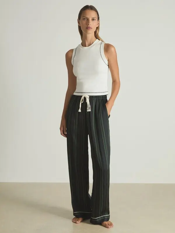 REISS Lea Cotton-blend Sleeveless Top