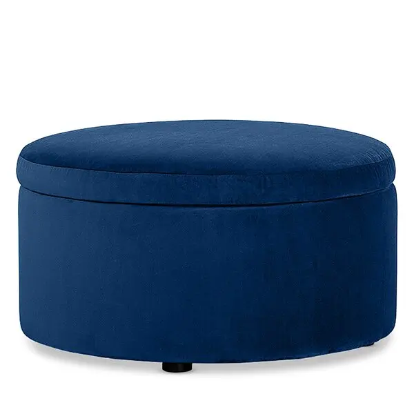 Bloomingdale'S Alta Medium Circle Ottoman - Monaco Ink