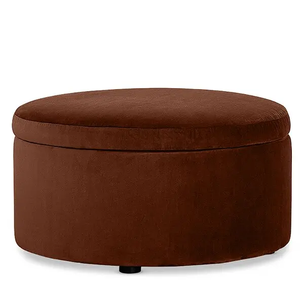 Bloomingdale'S Alta Medium Circle Ottoman - Monaco Rust