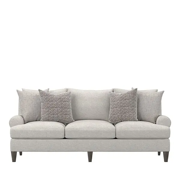 BERNHARDT Isabella Gray Fabric Sofa - - Grey