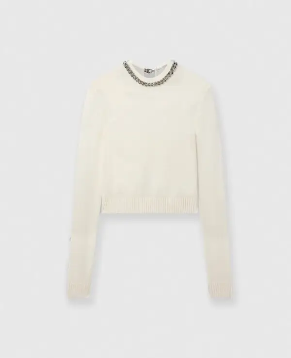 Stella McCartney Falabella Chain Fine-knit Sweater
