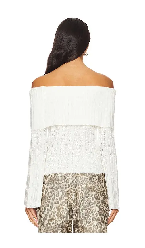 MORE TO COME Ingrid Off Shoulder Sweater - Cream