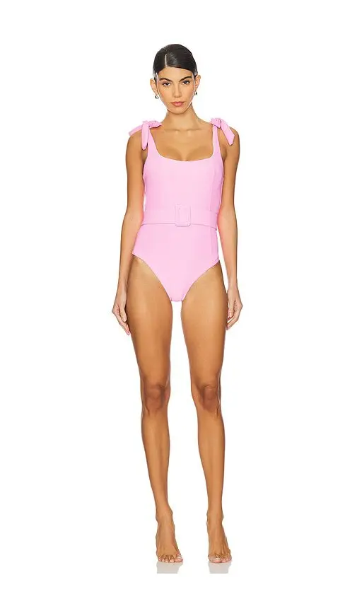 Beach Riot Sydney Belted One Piece - Prism Pink