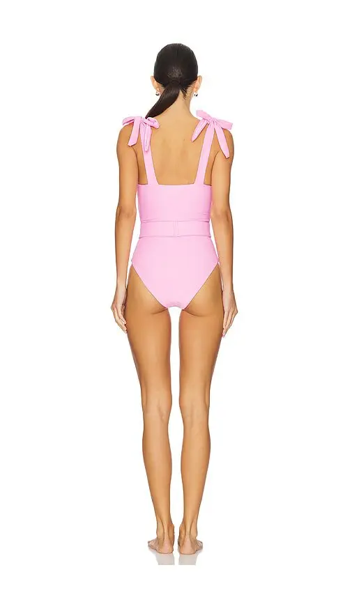 Beach Riot Sydney Belted One Piece - Prism Pink