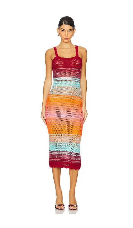 PQ SWIM Reese Dress In Orange,red - Multi