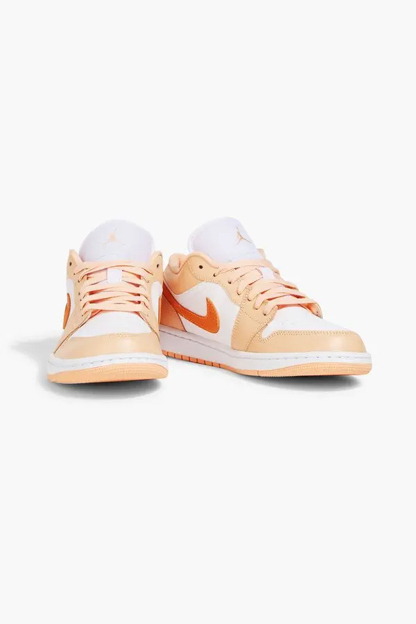 Nike Air Jordan 1 Low Leather Sneakers In Peach - 55% Off 
