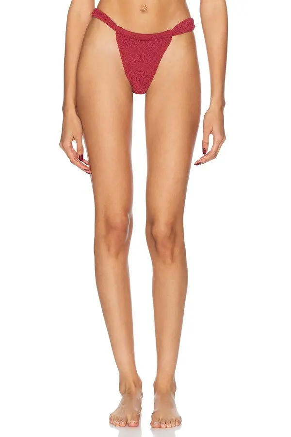 Bond Eye Georgia Brief Bikini Bottom - Carmine Recycled