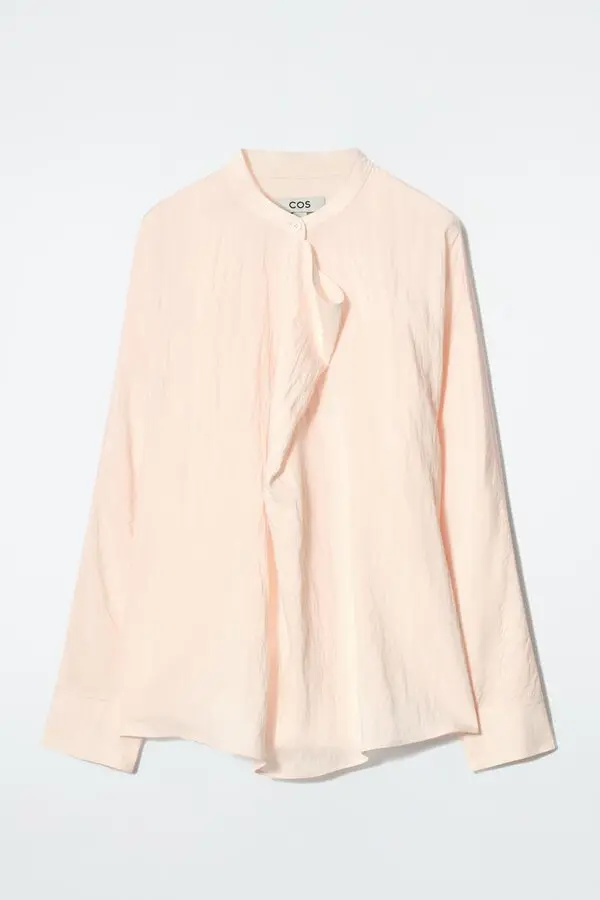 Cos Draped-panel Blouse In Ecovero™ Viscose-blend