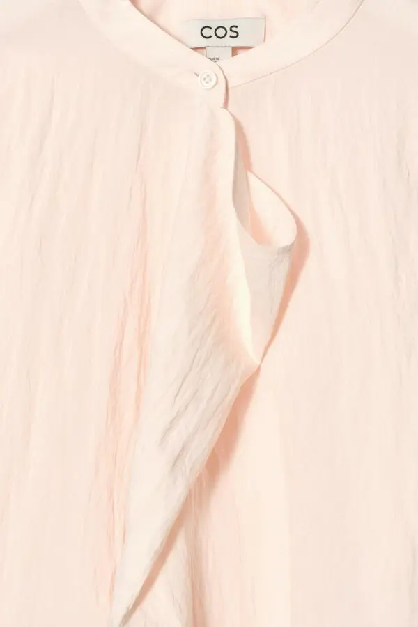 Cos Draped-panel Blouse In Ecovero™ Viscose-blend