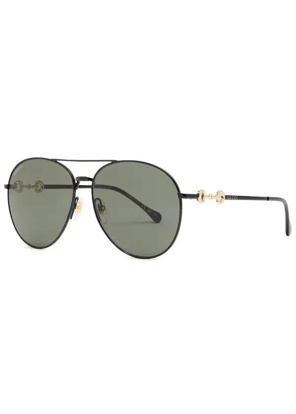 Gucci Aviator Metal Designer Sunglasses