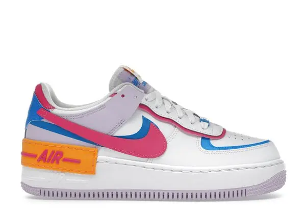 Nike Air Force 1 Shadow Sneakers - White/photo Blue/lilac Bloom