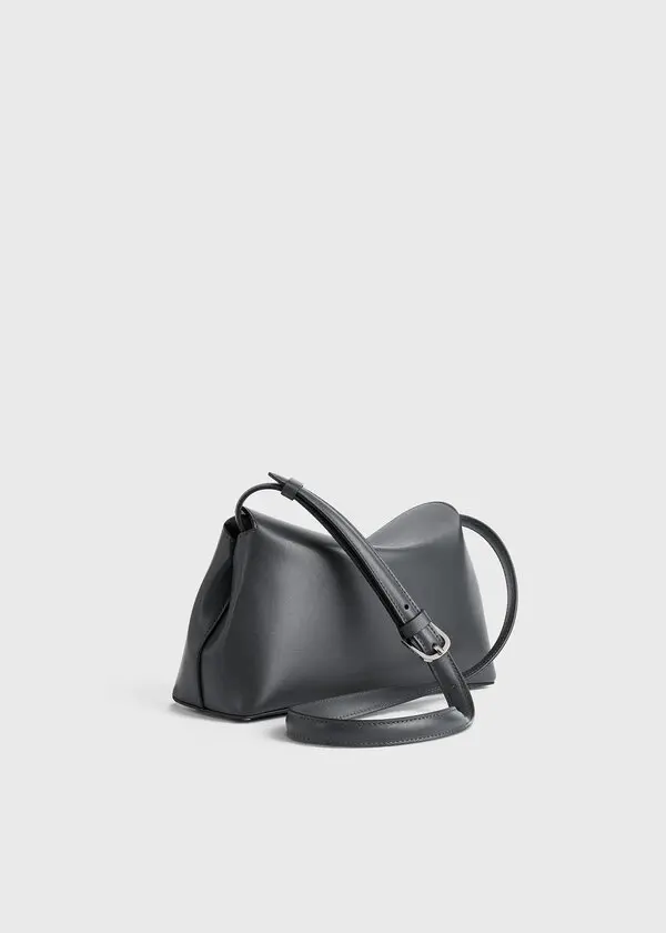 TOTEME T-lock Leather Clutch - Grey