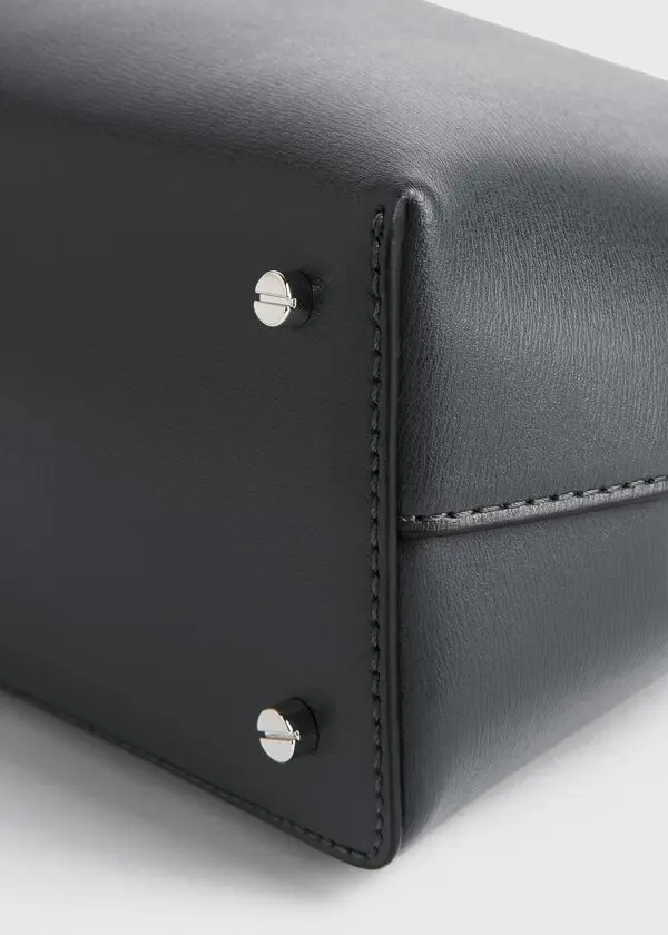 TOTEME T-lock Leather Clutch - Grey