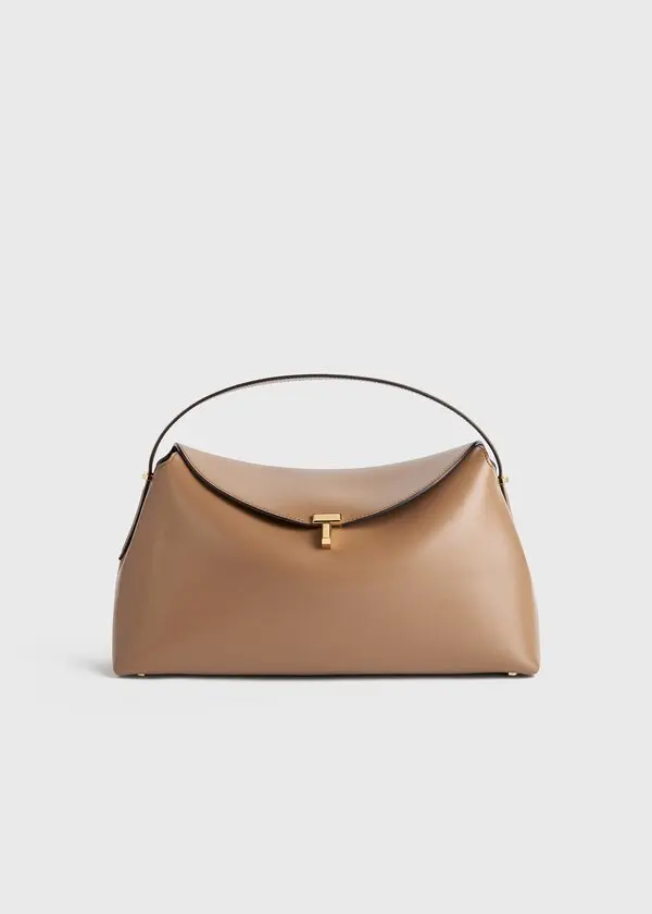 TOTEME T-lock Top Handle Bag - Camel