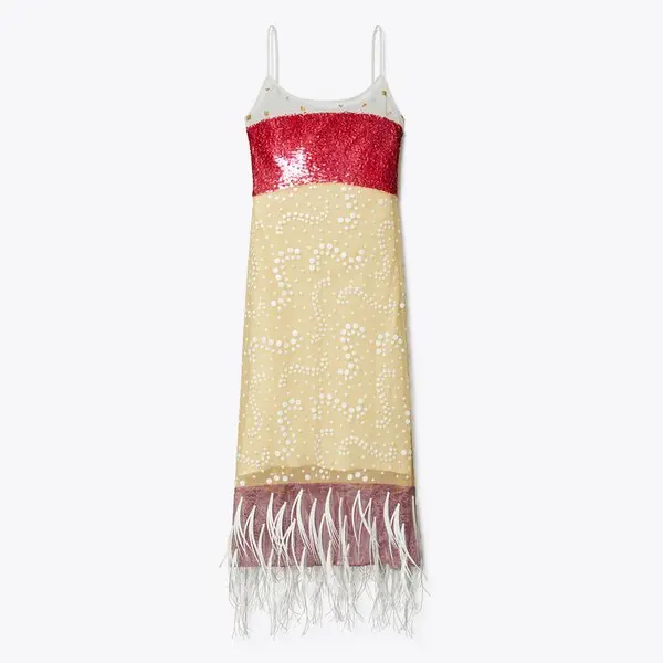 Tory Burch - Embroidered Slip Dress