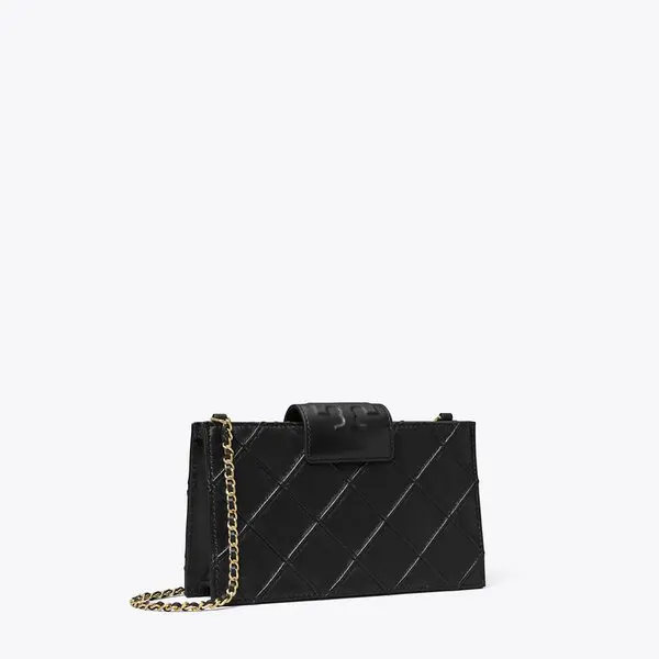 Tory Burch Fleming Soft Chain Wallet - Black
