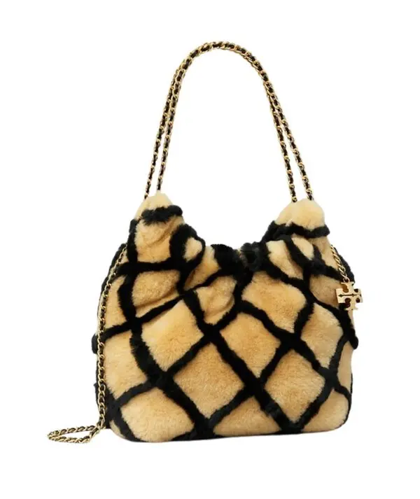 Tory Burch - Mini Shearling Drawstring Bag