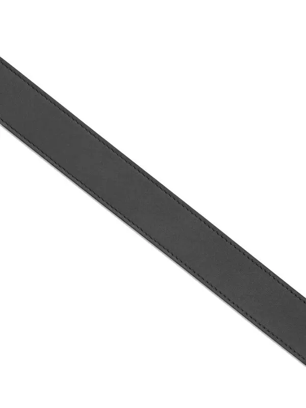 Valentino Garavani Logo-buckle Leather Belt - Black