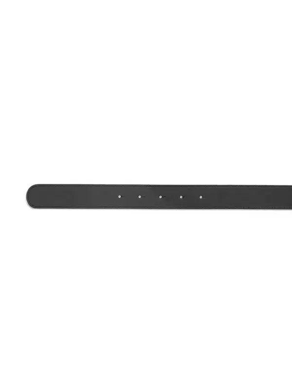 Valentino Garavani Logo-buckle Leather Belt - Black