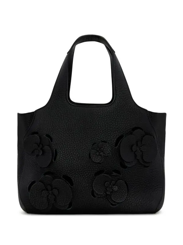 Oscar De La Renta Laser-cut Mini Tote - Black