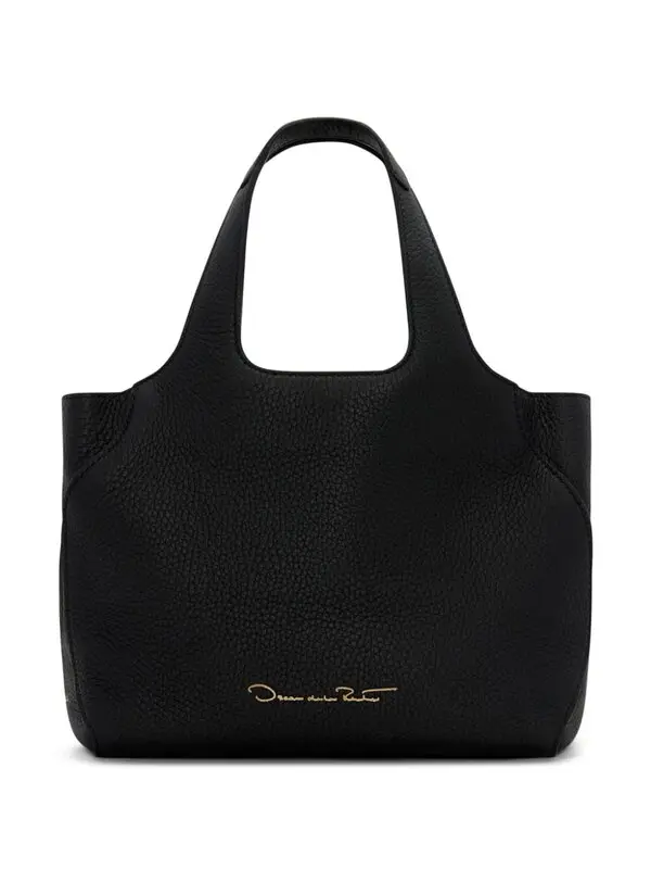 Oscar De La Renta Laser-cut Mini Tote - Black