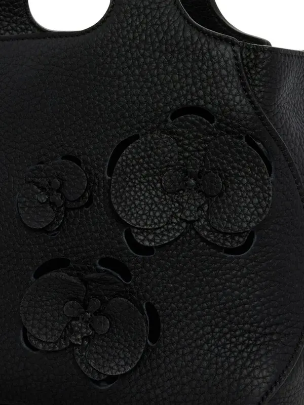 Oscar De La Renta Laser-cut Mini Tote - Black