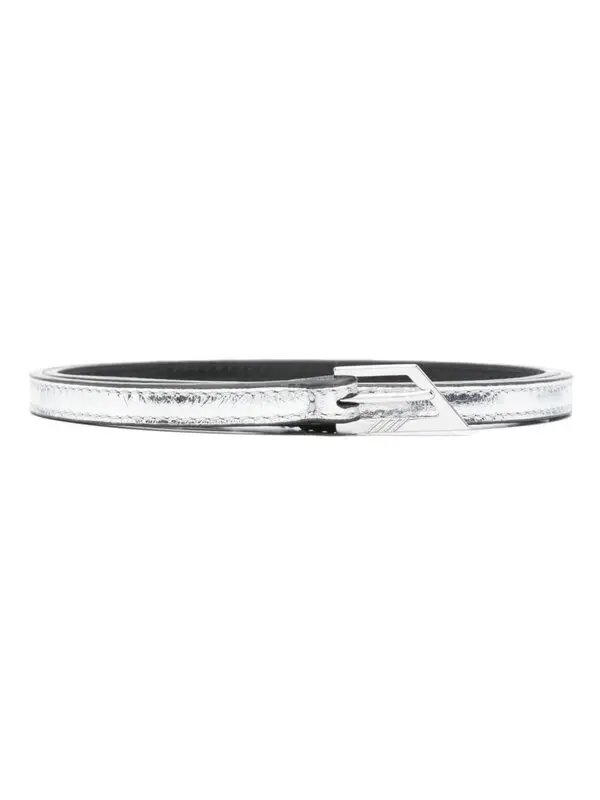Attico Logo Buckle Belt - Silver