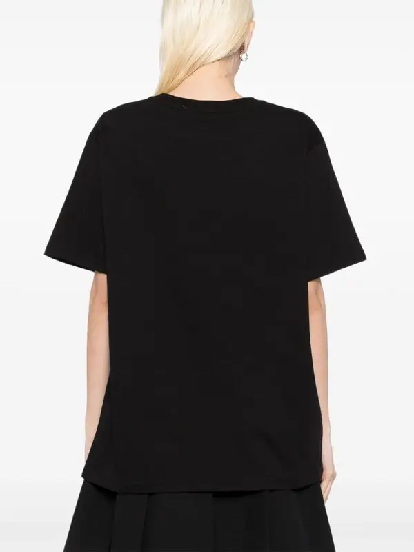 KIMHEKIM Faux Pearl Embellishment Logo T-shirt
