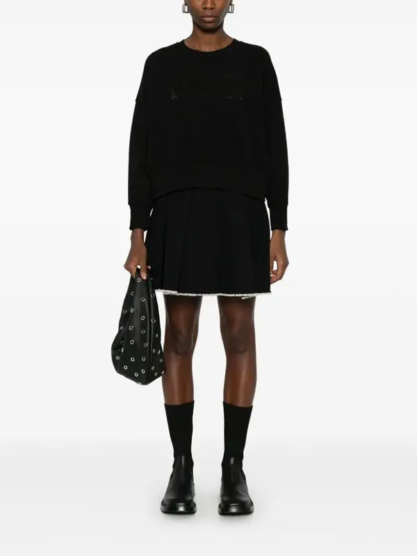 Dkny Logo-embellished Sweatshirt - Black