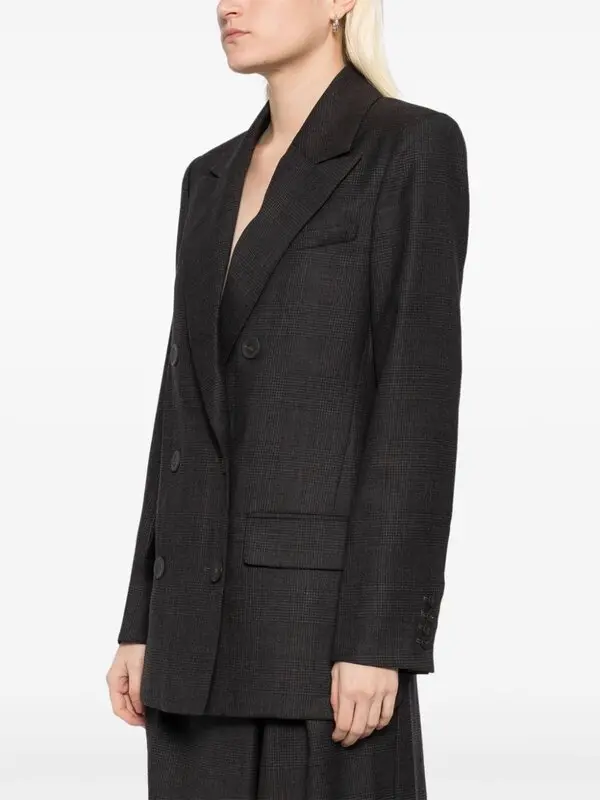 Tibi Check Dennis Cutout Blazer