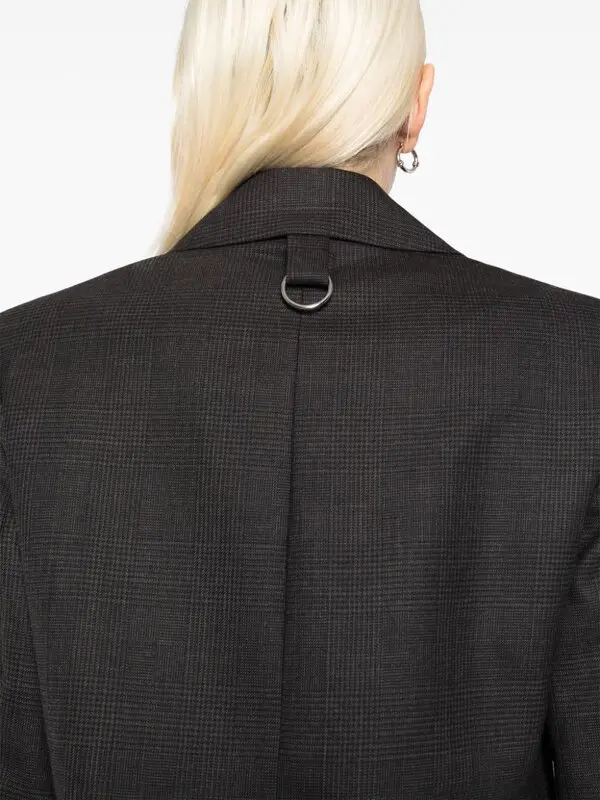 Tibi Check Dennis Cutout Blazer