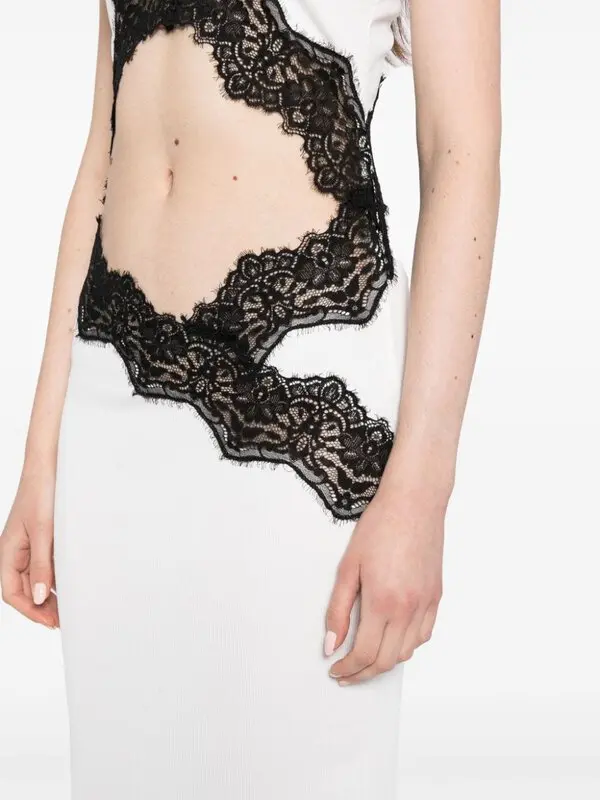 Christopher Esber Lace Insert Dress In White - 10% Off | Editorialist