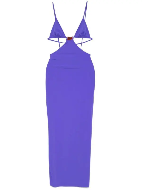 Christopher Esber Lycra Maxi Dress - Purple